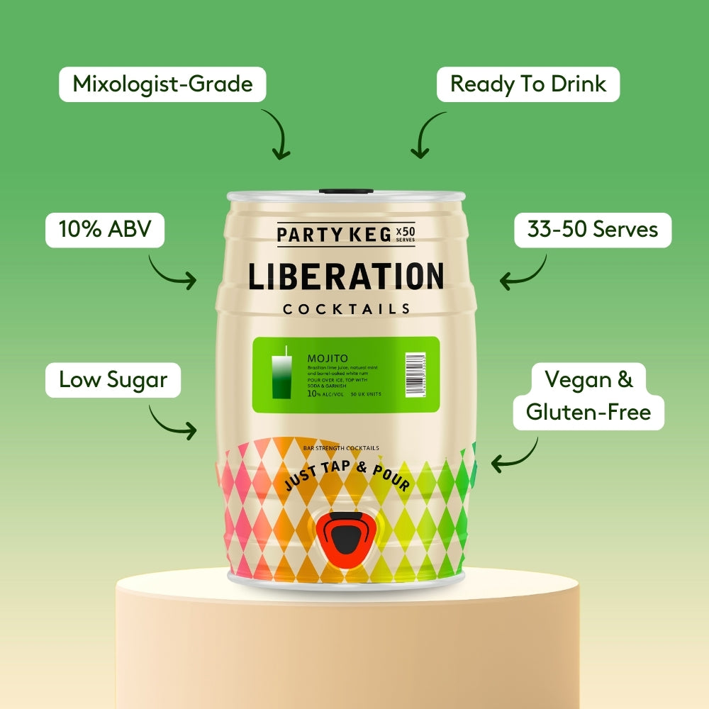 Mojito 5L Cocktail Keg, Ready Made Mojito Cocktail Keg